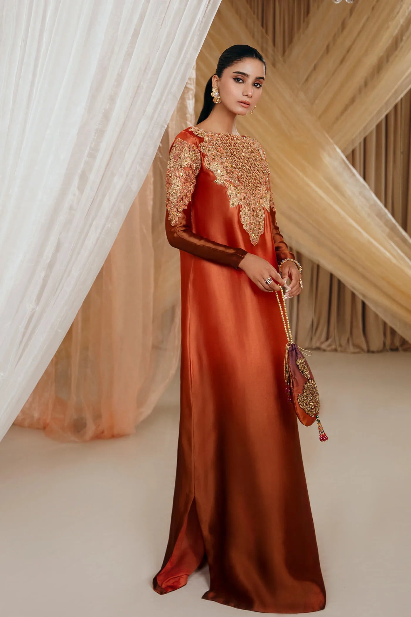 Sunset Glow – Dresses for Mehndi with Vibrant Charm – Musferah Saad